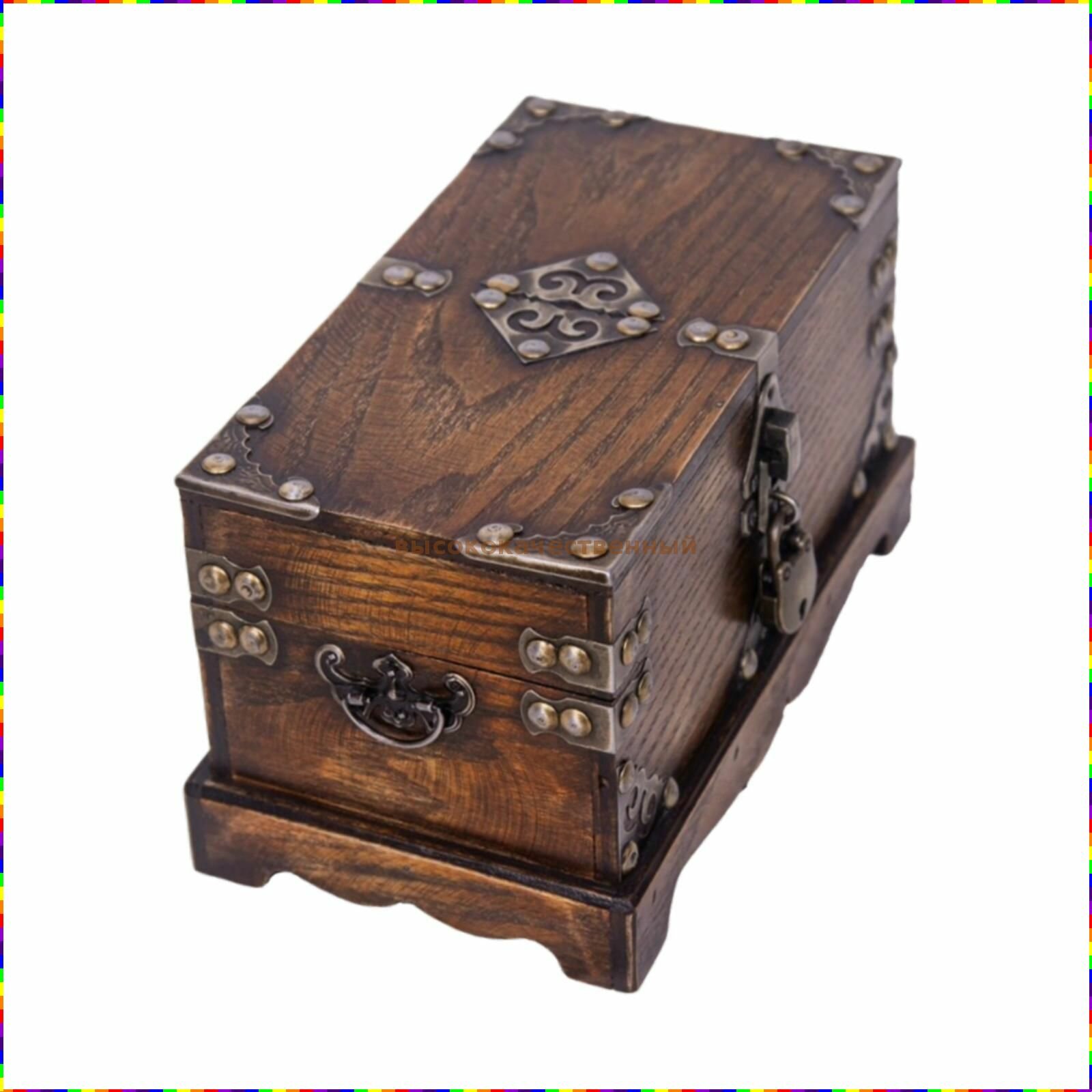 Ретро деревянный сундук с замком и ключом идеальное хранилище для ценных воспоминаний и оригинальный подарок на годовщину