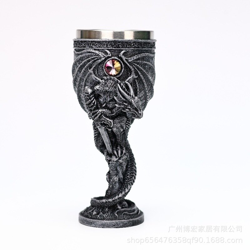3D Кубок Дракона из серии "Игра престолов", материнский дракон, бокал для красного вина, нержавеющая сталь, коктейльный бокал воина дракона