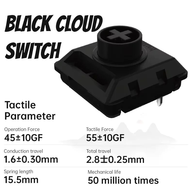 Переключатели клавиатуры Black Cloud, 20 шт.