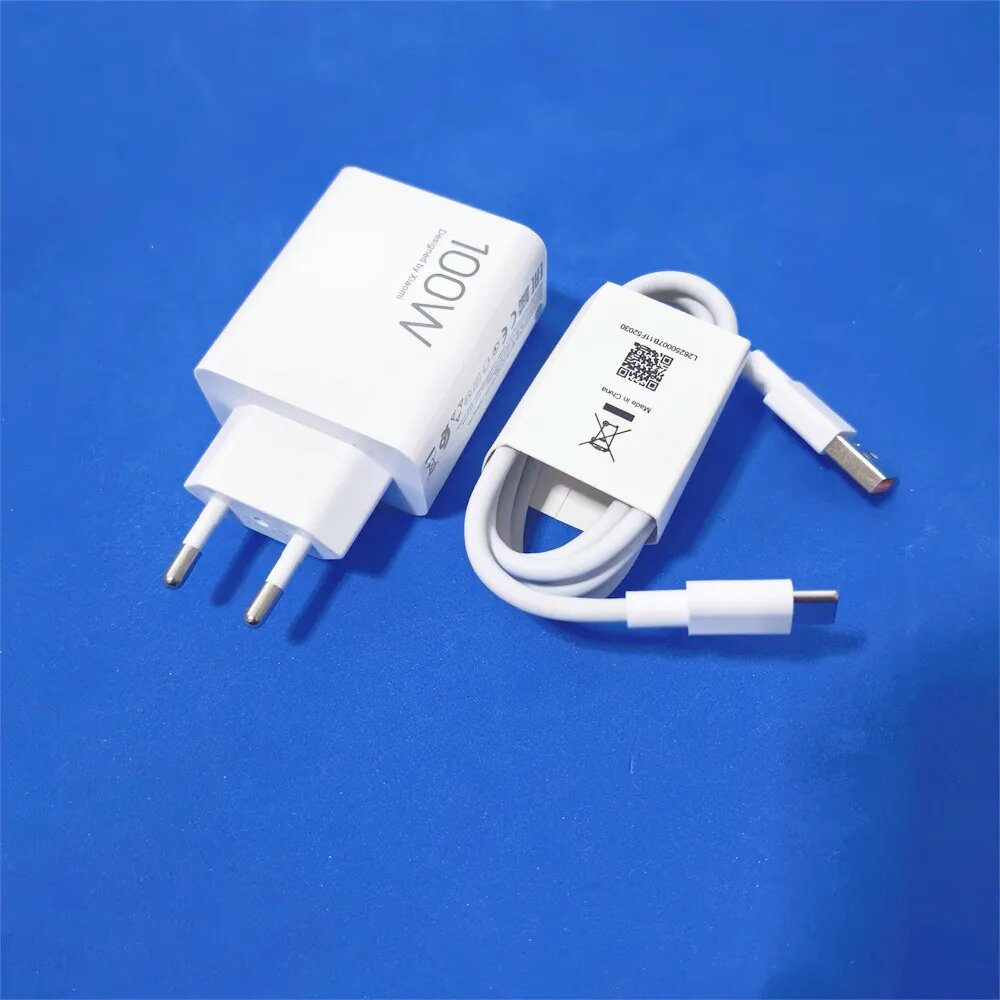 Оригинальное зарядное устройство Xiaomi 100W EU Turbo Fast Charger с адаптером EU Add 1.5M Cable