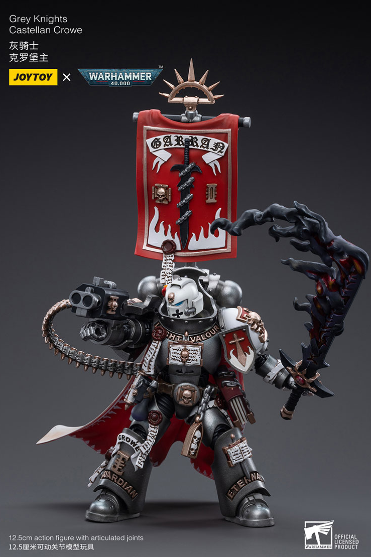 Подвижная фигурка JOYTOY Warhammer 40000 Grey Knights Castellan Crowe