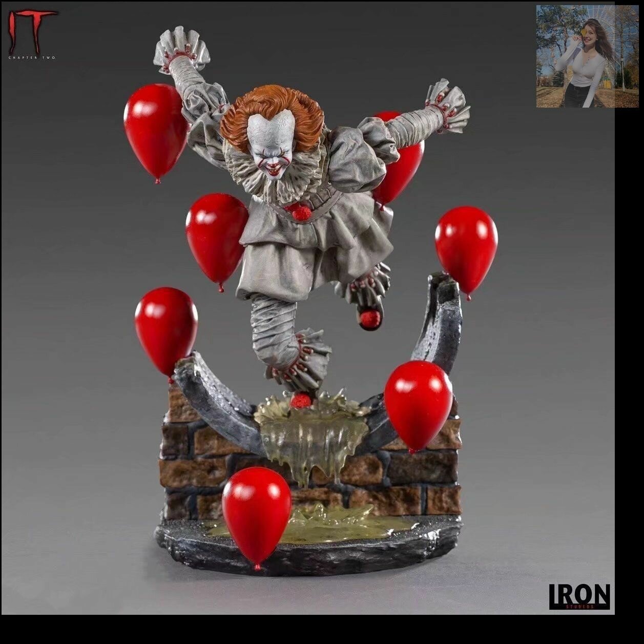 Коллекционная фигурка аниматроник клоун Пеннивайз из фильма Оно(коробке28cm)