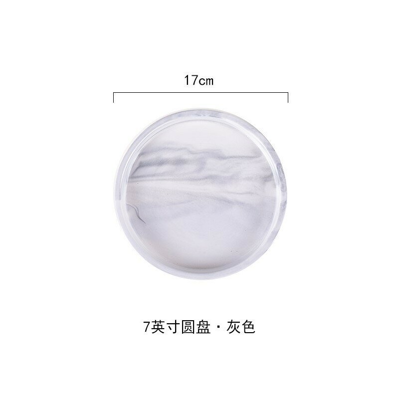 Керамический поднос с узором из скандинавского мрамора, креативная прямоугольная тарелка для десертов, поднос для хранения, органайзер для чашек чая