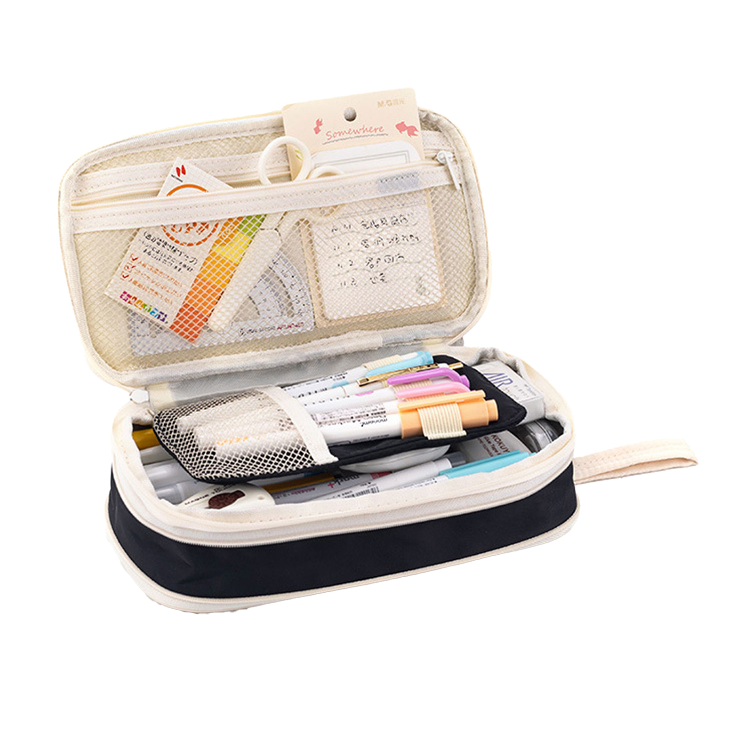 Чехол для карандашей Большая вместимость Много отсеков Большой чехол для ручек Пенальный кейс Органайзер Хранилище Канцелярские принадлежности Косметика Для взрослых Мужчины Женщины Канцелярские принадлежности, 5 цветов