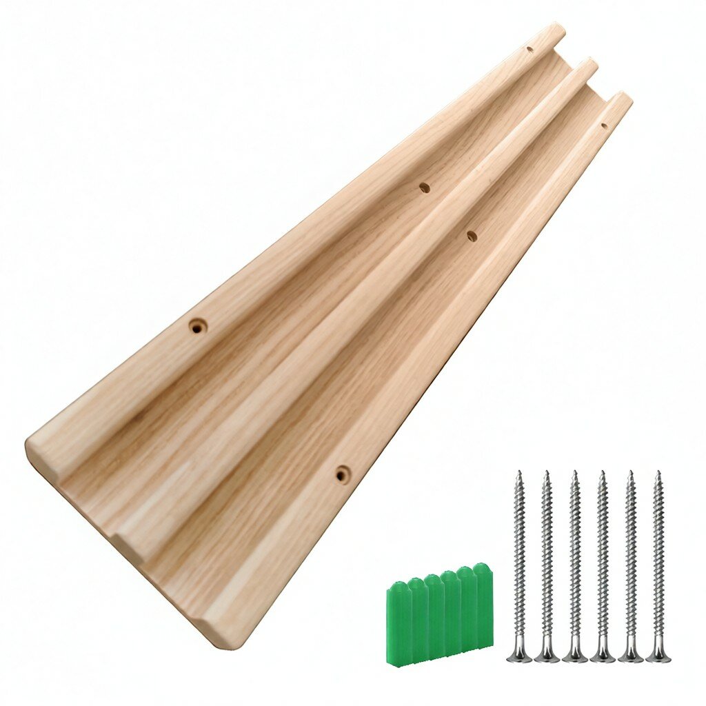 Деревянная доска для лазания Fingerboard для дверного проема, укрепляющее оборудование для тренировки хватки пальцев и подтягиваний, размер 500*100*30 мм, вес approx. 600 г, пакет вес approx. 760 г, в комплект входят 1*Fingerboard, 6*Шуруп,