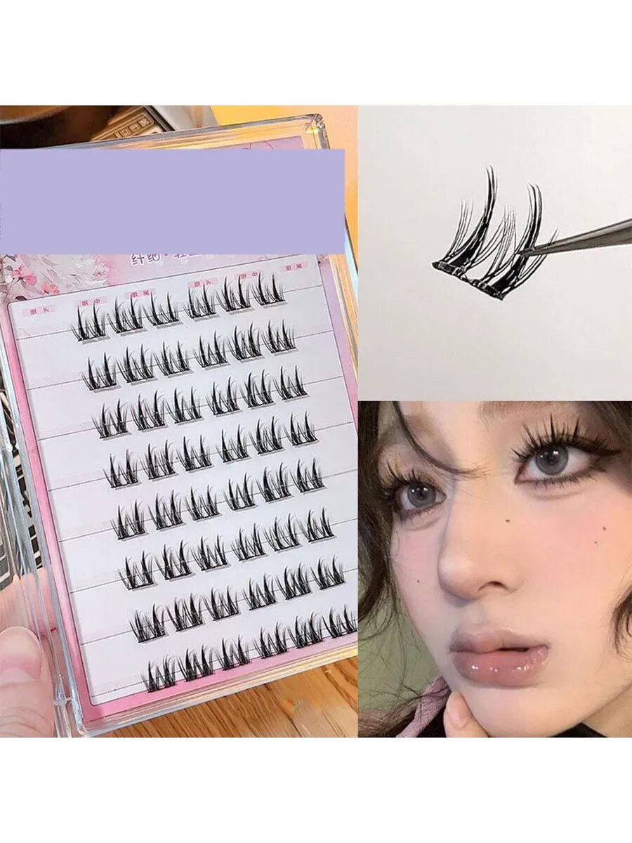 Ресницы для наращивания, самоклеящиеся, без клея, 3D эффект