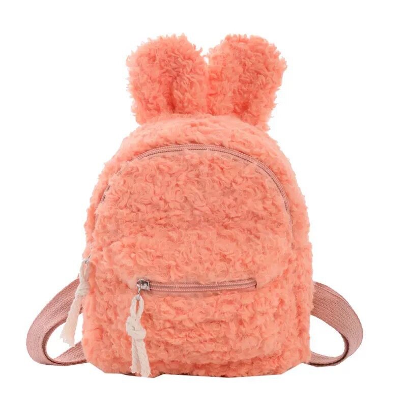 Детский плюшевый рюкзак с медвежонком, сумка с ушками кролика, школьный рюкзак для девочек, милый и супер очаровательный зимний