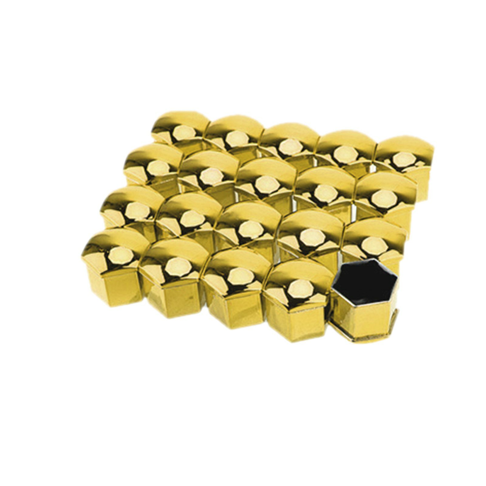 20ШТ Гайка Ступицы Колеса Автомобиля Защитная Крышка Пылезащитное Украшение Защелкивающееся в АБС-Пластике Золотое Покрытие 17 мм/0.67 дюйма