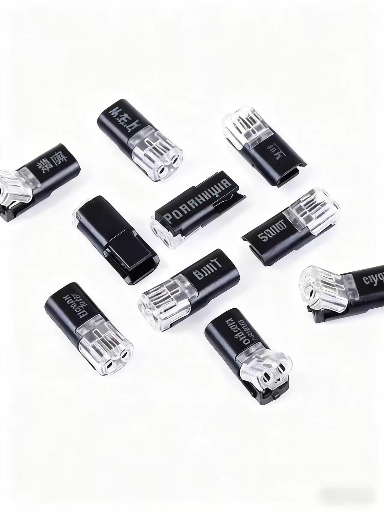 2-контактные универсальные компактные клеммы,10 шт. быстрые разъемы для проводов, подключаемый светодиод