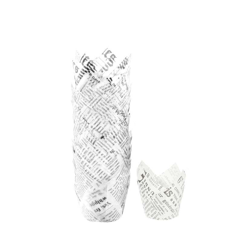 Тюльпан кексы упаковка маслостойкие хлебные бумажные лотки газеты бумажные стаканчики печатные английские кружки 200 шт