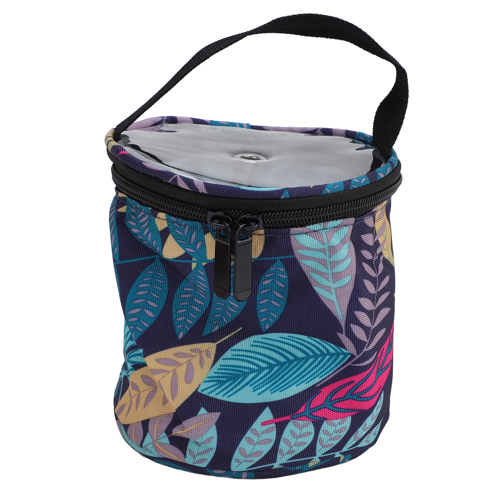 Портативная сумка для хранения пряжи с отверстием, компактный органайзер для вязания и рукоделия, для швейных принадлежностей, небольшой размер.