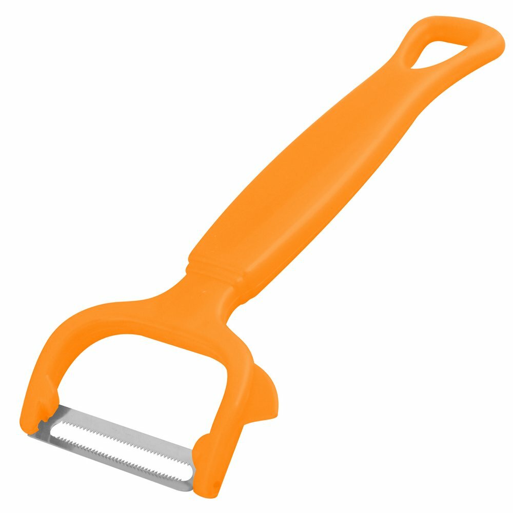 Овощечистка Мультидом Эконом, нержавеющая сталь, пластик, длина 16см, 1шт