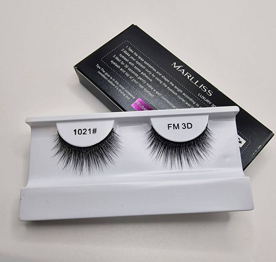 Y&M Ресницы накладные 3D Стерео эффект Marlliss Natural&Soft №1021