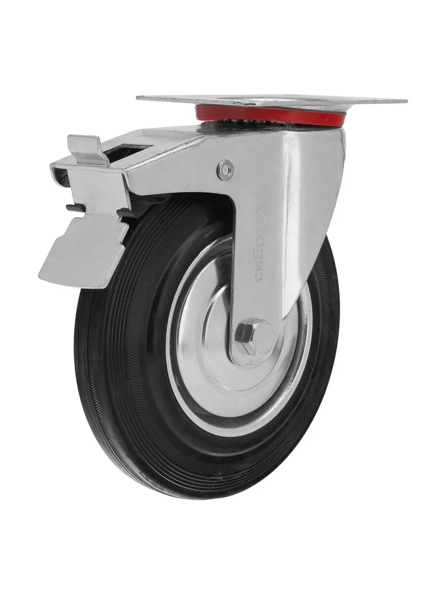 Колесо для тачки (тележки) поворотное, 125 мм, СИБРТЕХ 68722