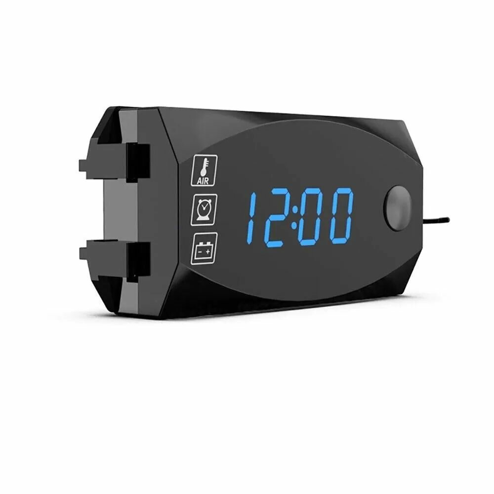 Автомобильные часы 12V 3 в 1 с LED-дисплеем, вольтметром, термометром и индикаторным измерительным прибором