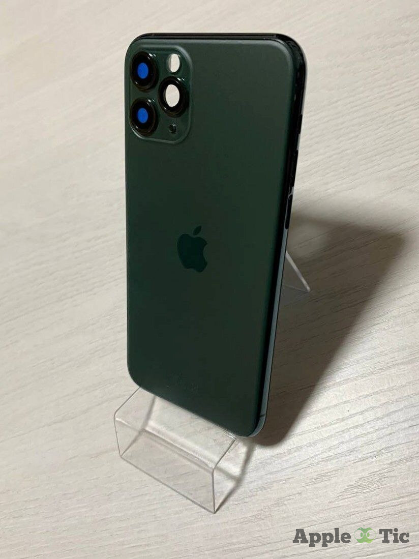 Корпус для IPhone 11 Pro зелёный (MIDNIGHT GREEN), комплект кнопок, сим-лоток