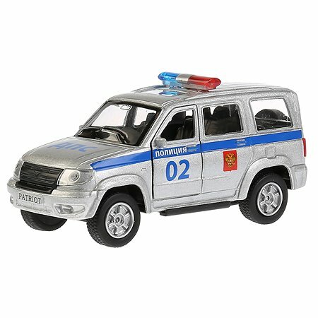 Технопарк Машина UAZ Patriot Полиция 12 см инерционная, металл SВ-17-81-UР-Р-WВ с 3 лет
