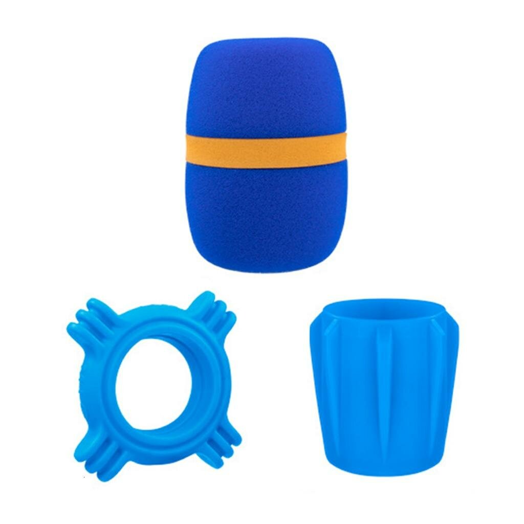 Чехол для микрофона с пеной и кольцами, ветрозащита, 1 комплект, Синий