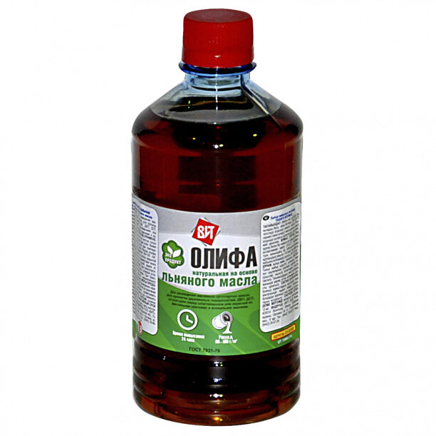 Олифа натуральная льняная ВИТ 0,5 л