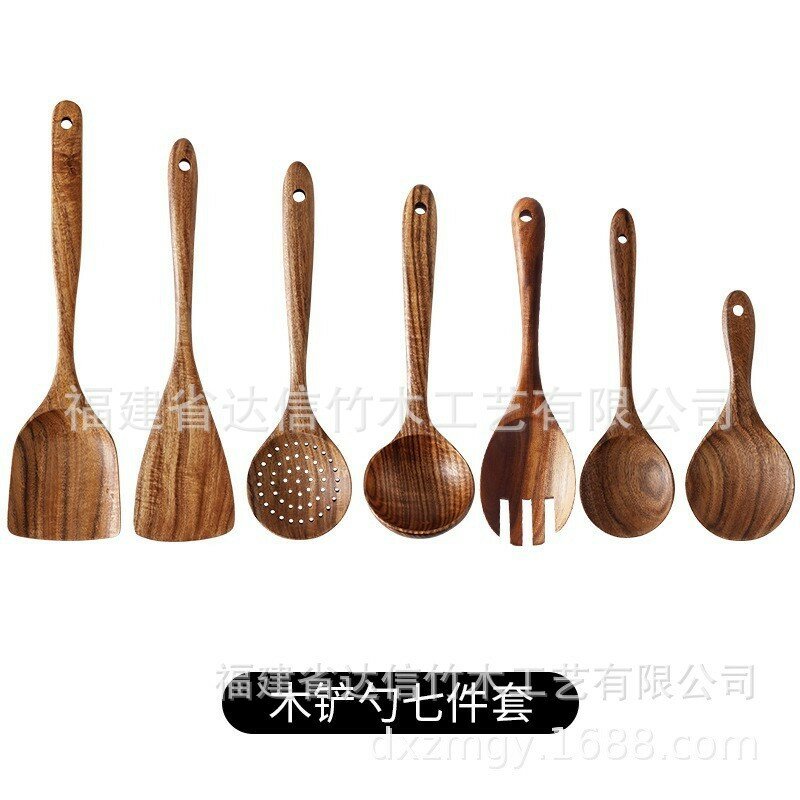 10-предметный набор, 5-предметный набор, деревянная ложка, лопатка, суповая ложка, деревянная лопатка, кухонные инструменты, набор кухонной утвари, ведро для хранения