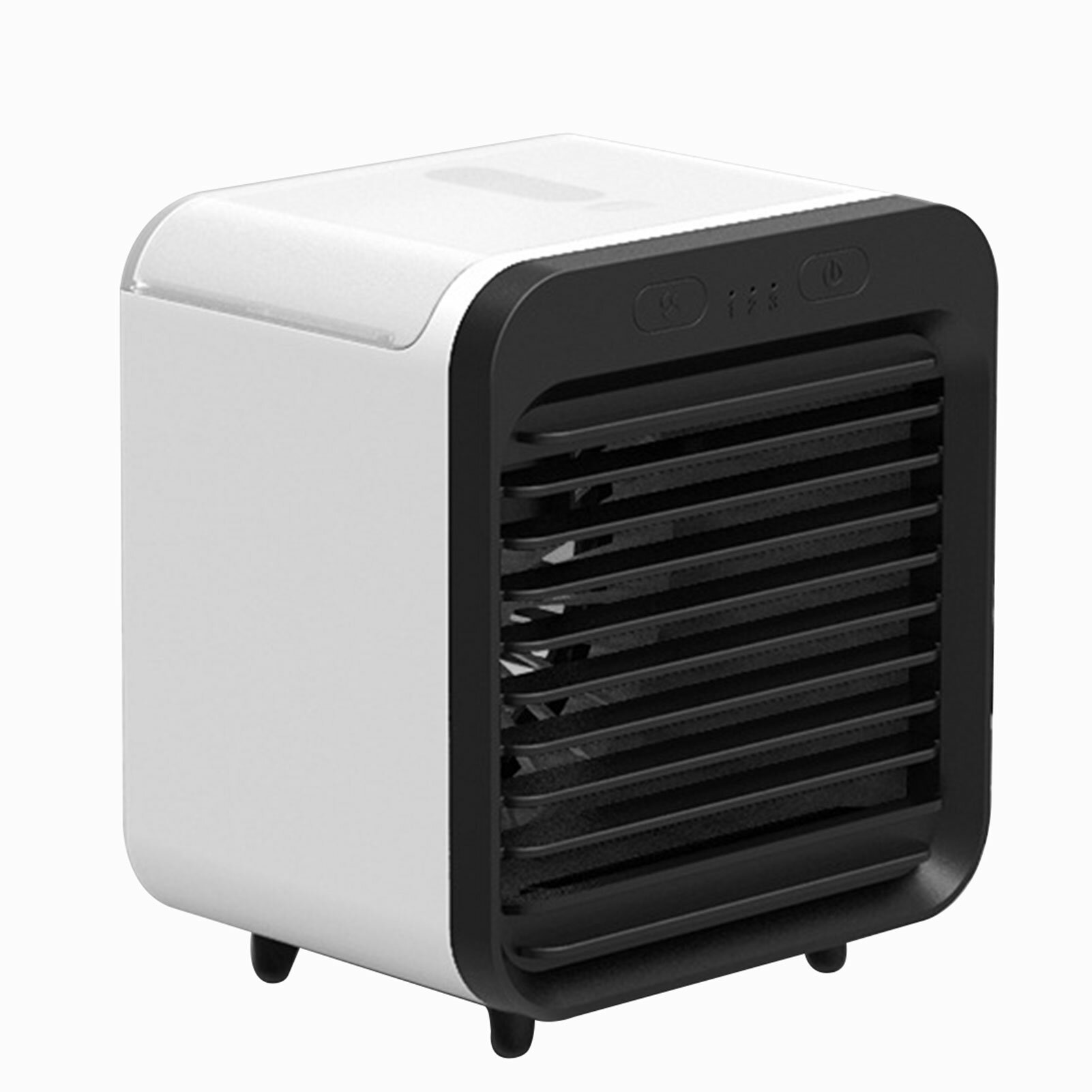 Air Cooler Mini Fan Air Conditioning Fan Air Humidifier Purifier, цвет: зеленый, белый&черный (опционально), объем водяного бака: 200ML, материал: ABS, напряжение: DC5V 1A, мощность: 4W, питание: 2 * 18650 литий-ionная батарея, скорость вращения: