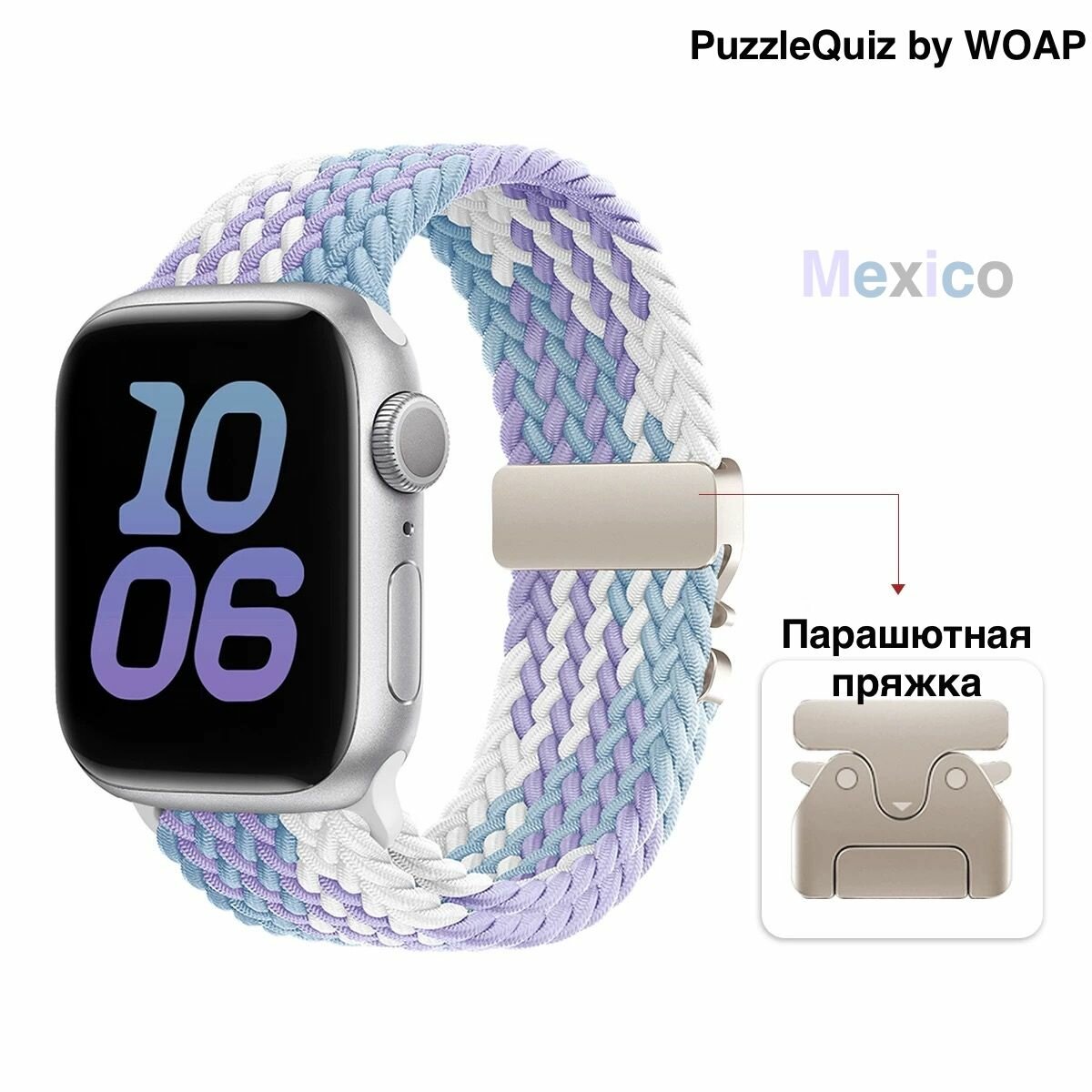 Ремешок для Apple Watch 38/40/41mm/(+Series 10 42mm) PuzzleQuiz Mexico