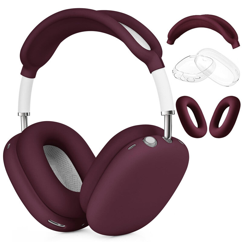 Подходит для чехлов для наушников Apple, чехлов для наушников AirPods Max, силиконовых защитных чехлов, защитных накладок для Bluetooth-наушников.