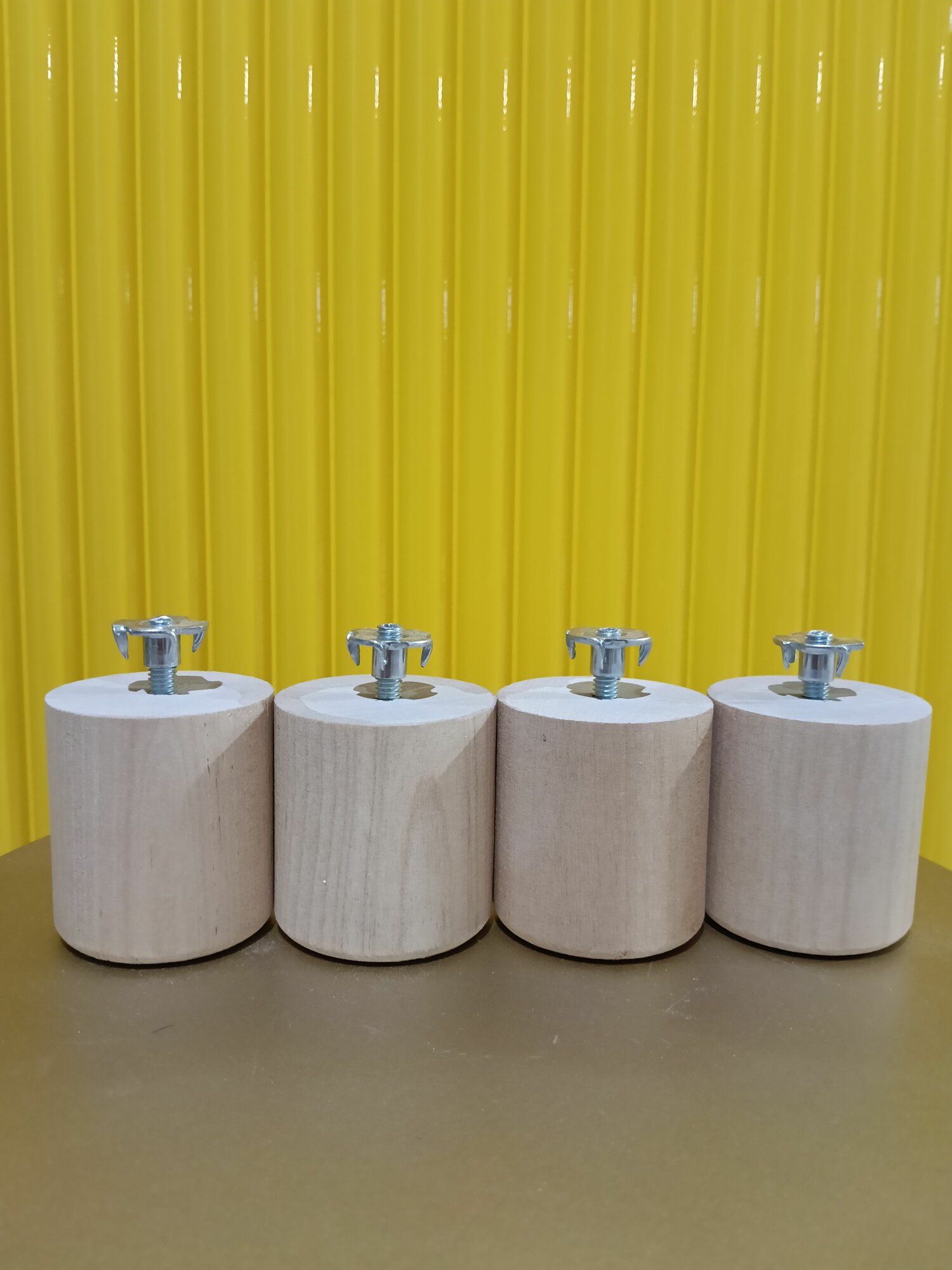 5 см. Береза. 4 шт. Шпилька М8/ Мебельные деревянные ножки