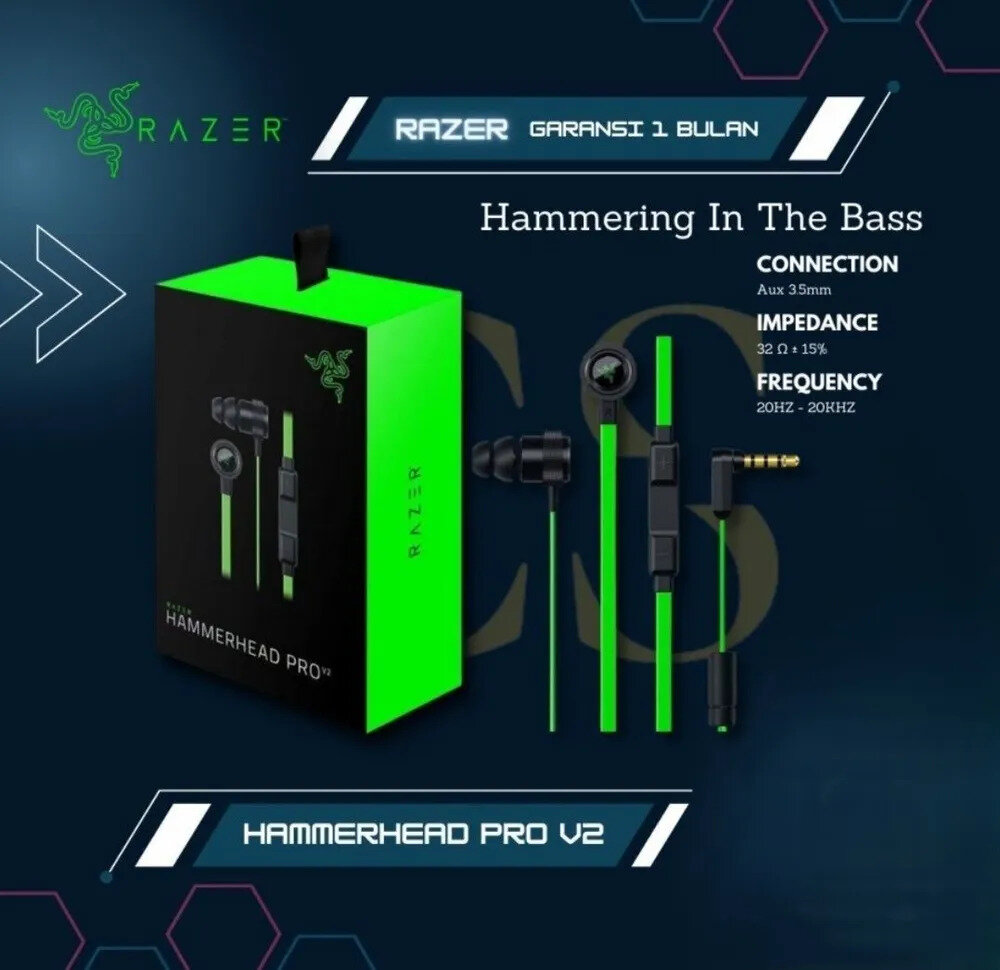 Наушники-вкладыши Razer Hammerhead Pro V2 с игровым микрофоном