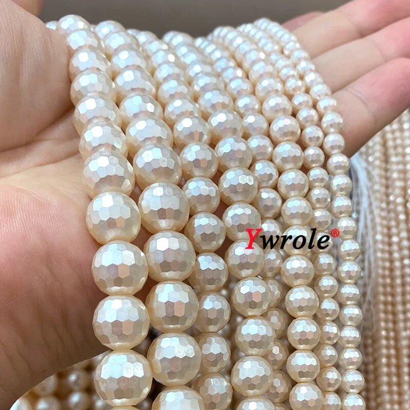 Жемчужные бусины YWROLE, 8 мм, Champagne color
