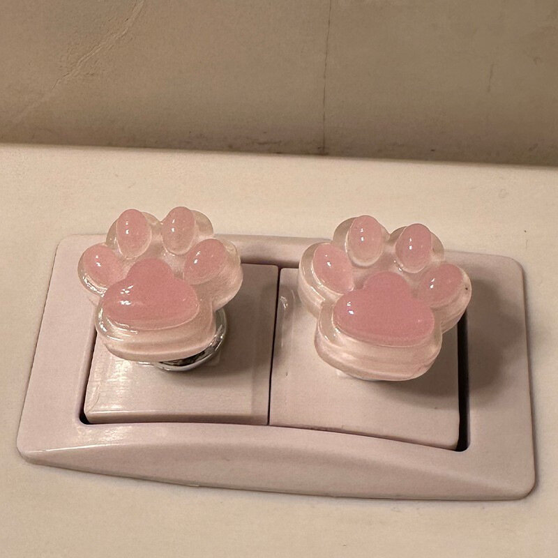 Кнопка для унитаза с милым дизайном в виде кошачьей лапки, длинный маникюрный инструмент, креативное устройство для ванной комнаты