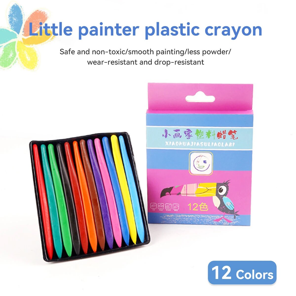 Восковые мелки Little Painter 12 цветов