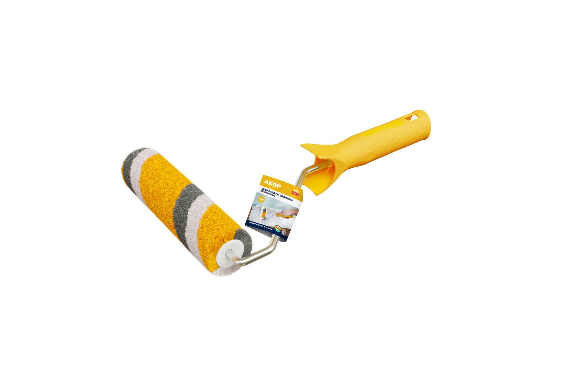 Валик-миди В сборе М/фибр ПО дереву 120ММ Д-6ММ ворс 12ММ L30СМ акор