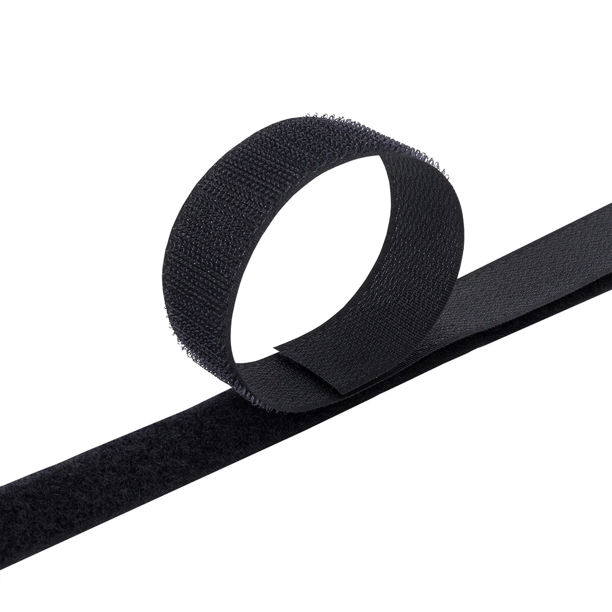 Лента контактная кач. A (100% нейлон) 25мм*25м Hobby&Pro (черный), 25 м