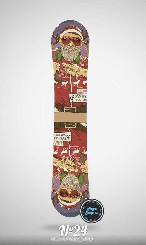 Наклейка на сноуборд полноразмерная водостойкая с ламинацией