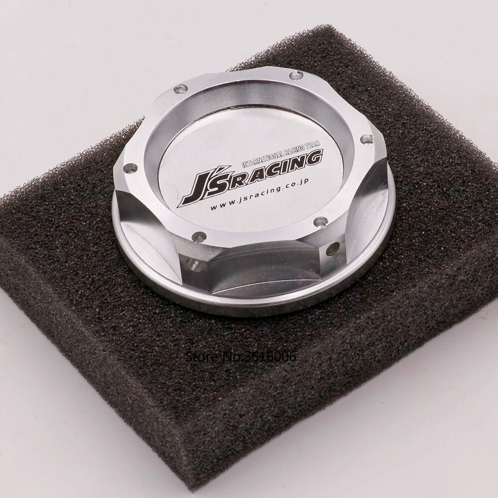 Алюминиевая масляная крышка двигателя JS Racing Silver 32 мм