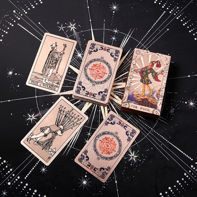 Кросс-бордерные популярные карты Таро, оригинальный полный набор карт Таро, PET водонепроницаемые карты для настольных игр, настраиваемые карты Таро