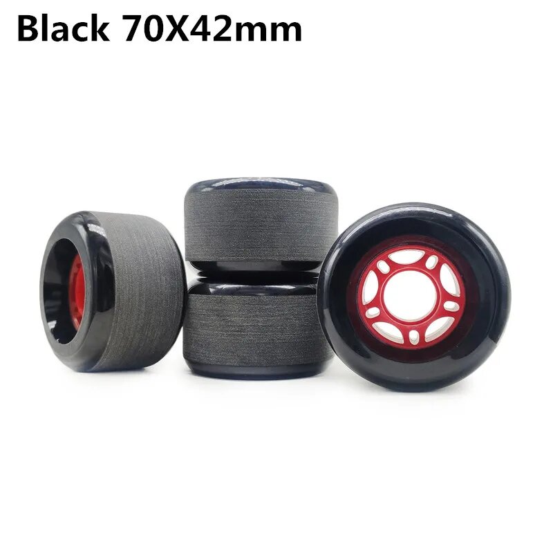 Колеса для скейтборда Black 70/72 мм 82A Черный, 4 Black 70mm