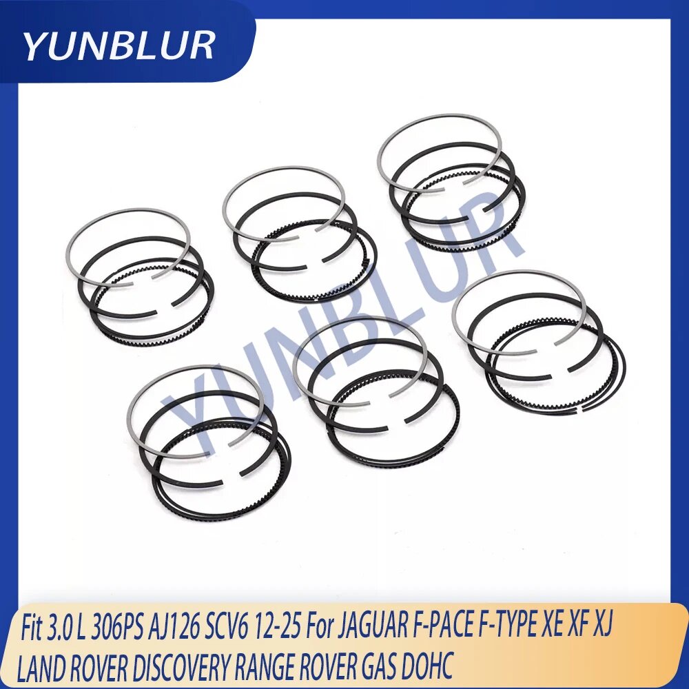 Набор поршневых колец STD, 6 шт, подходит для 3,0 л 306PS AJ126 SCV6 12-25 для JAGUAR LAND ROVER GAS DOHC, детали двигателя с наддувом