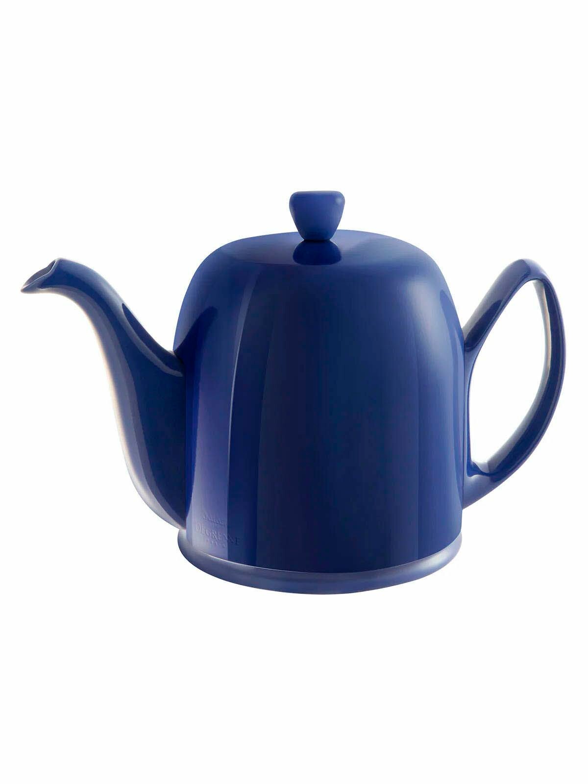 Чайник заварочный на 6 чашек Degrenne Salam White синий с синей крышкой 900мл