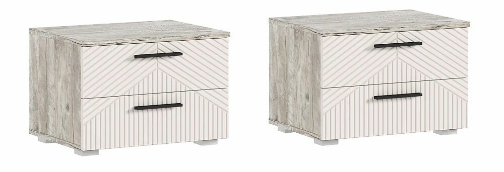 Сильвия Тумбы прикроватные (2шт) Кашемир, Дуб Юкон