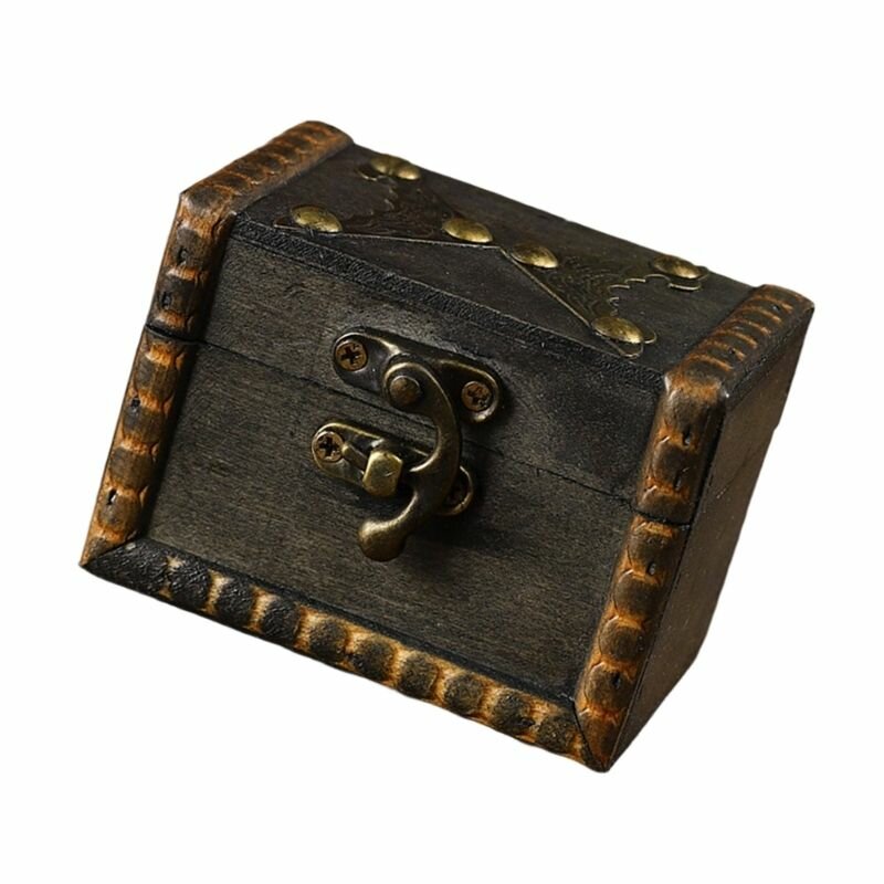 Ретро-коробка для хранения с замком коробка ювелирных изделий-ретро-серый