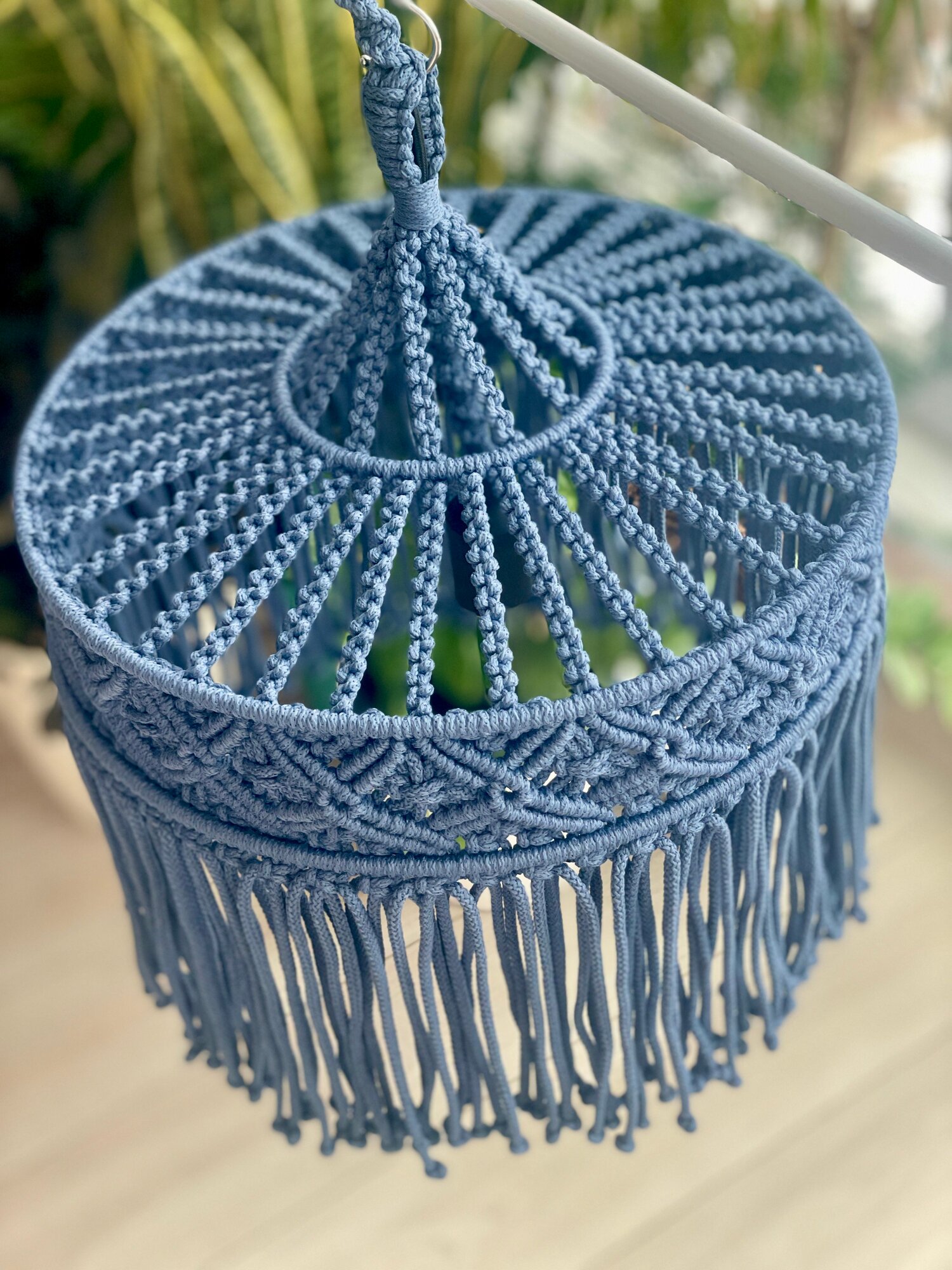 Абажур макраме подвесной светильник 40