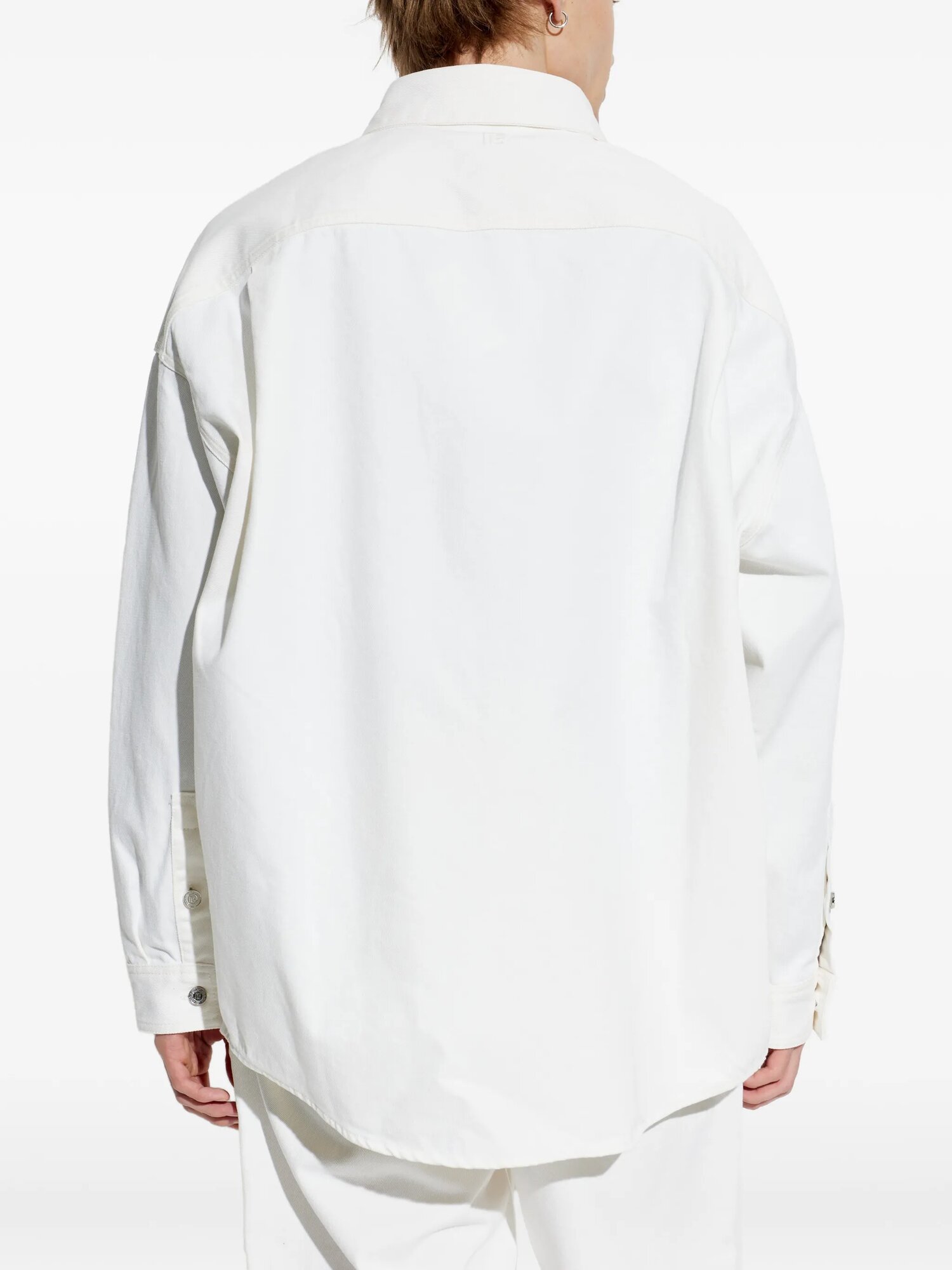 Рубашка BALMAIN Button-fastening shirt, размер 54, бежевый/белый — фото 1