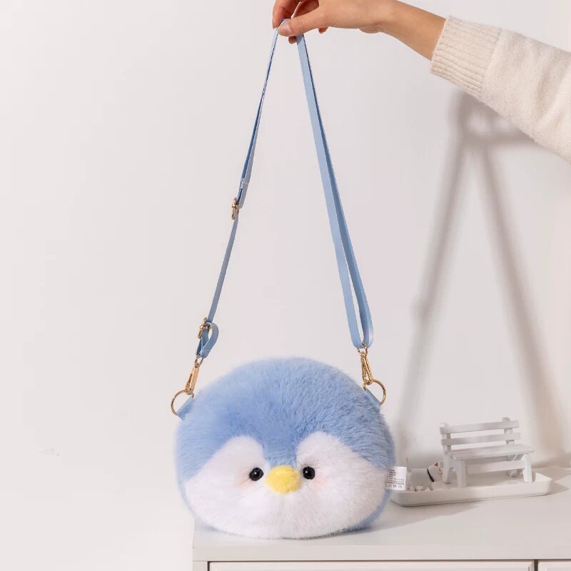 Мягкая игрушка-рюкзак «Пингвин» для малышей, милый плюшевый рюкзак-кукла, сумка через плечо, подарок для девочек Сумка