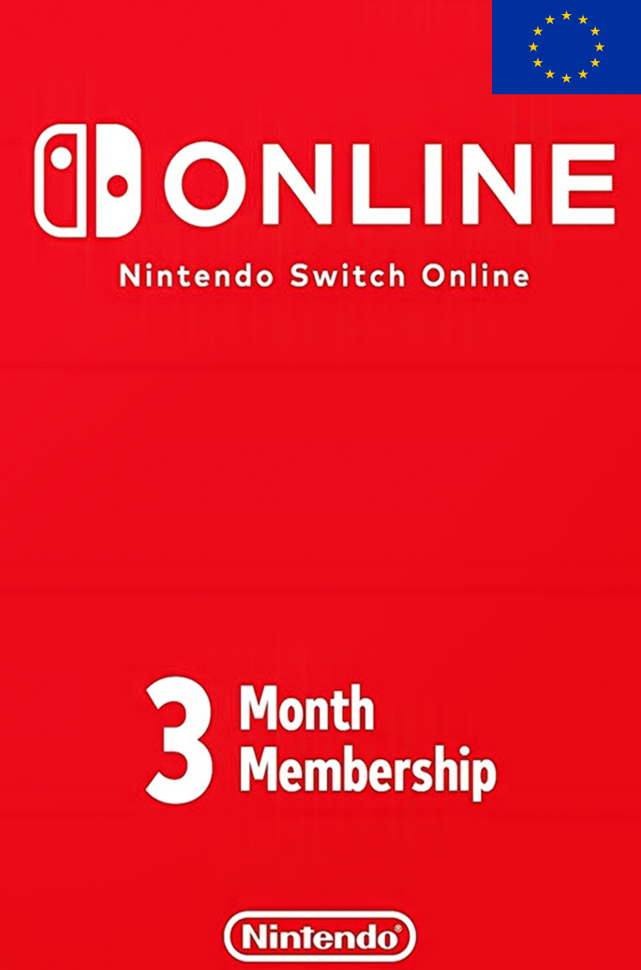 Карта пополнения Nintendo Switch Online подписка на 3 месяца (EU), электронный ключ