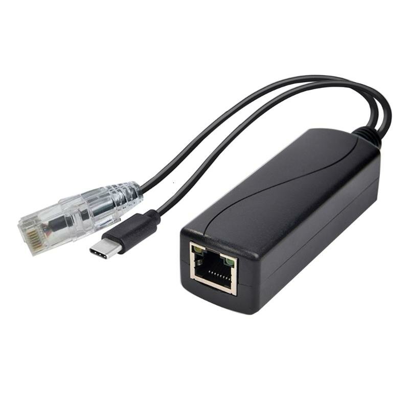 Гигабитный PoE-сплиттер 1000м 48В/5В 2.4А, Тип c