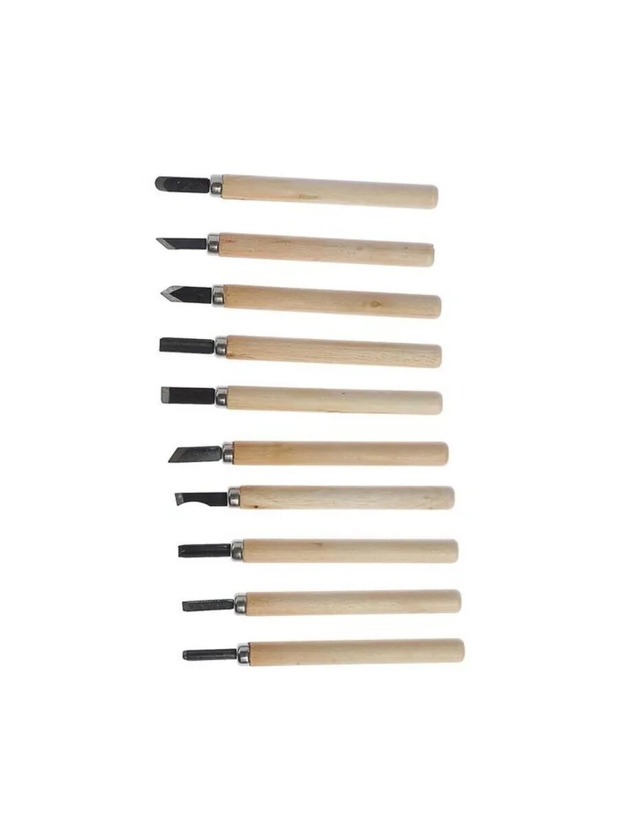 Набор резцов для резьбы по дереву, 10 шт