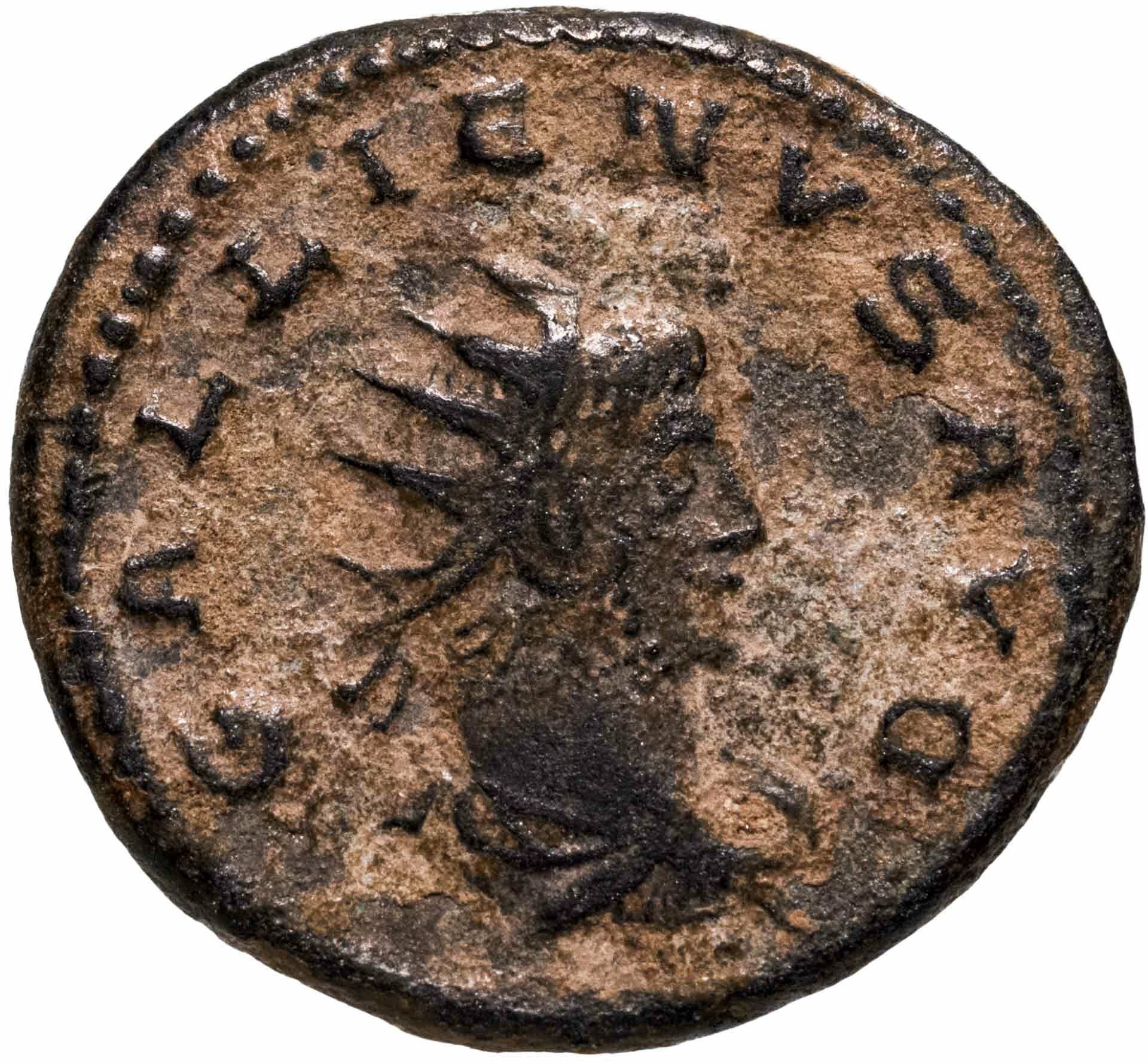 Римская империя, Галлиен, 253-268 годы, Антониниан Венера, Медь, в сохранности VF