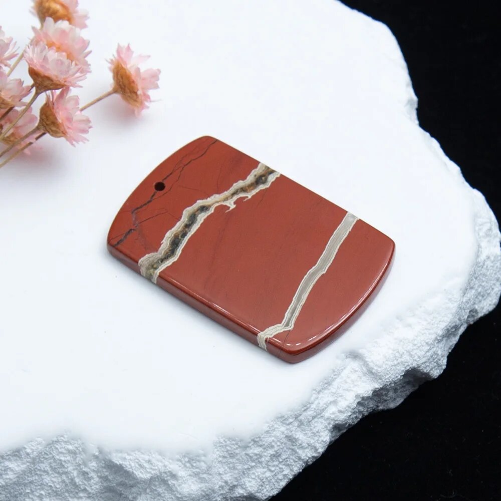 Подвески из полудрагоценных камней Бордовый, Red Jasper